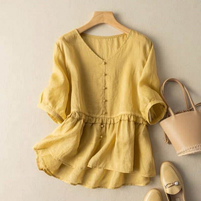 SOPHIE LINEN BLOUSE – KENNETH REBELS